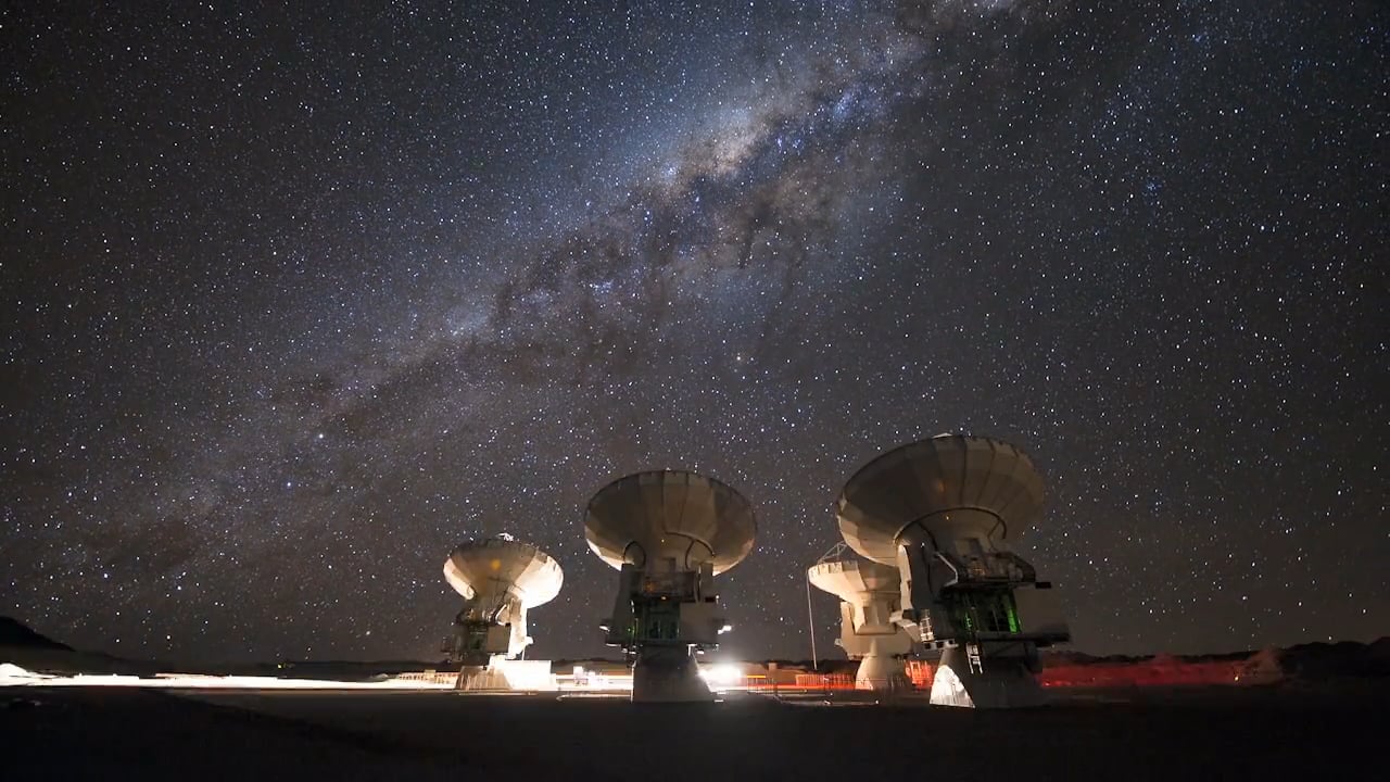 Four ALMA antennas on the Chajnantor Plateau #1 | ALMA Observatory Four ALMA antennas on the Chajnantor Plateau #1 | ALMA Observatory