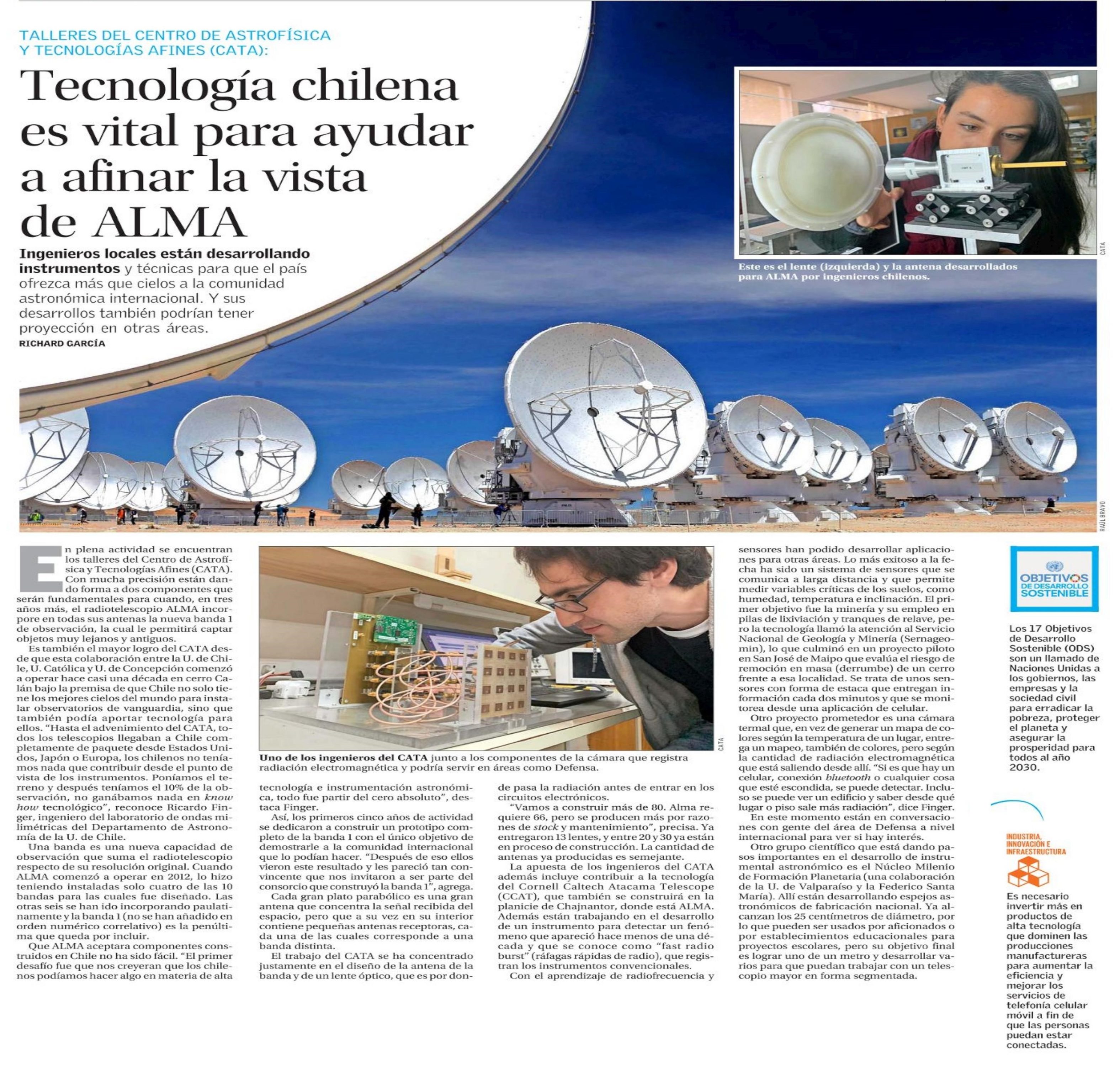 Tecnología chilena es vital para ayudar a afinar la vista de ALMA ...